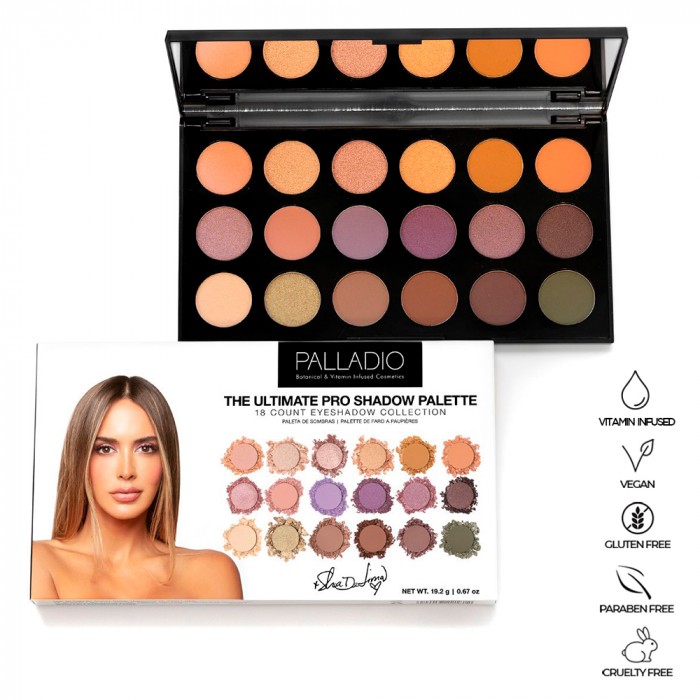 Paleta de Maquillaje The Ultimate Pro Shadow Palette 18 Count Palladio